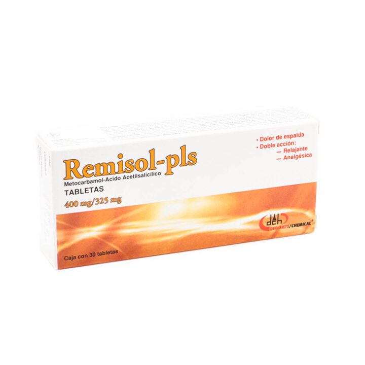 METOCARBAMOL/ACIDO ACETILSALICILICO 400/325 MG C/30 TABLETAS (REMISOL PLUS) – Farmapronto